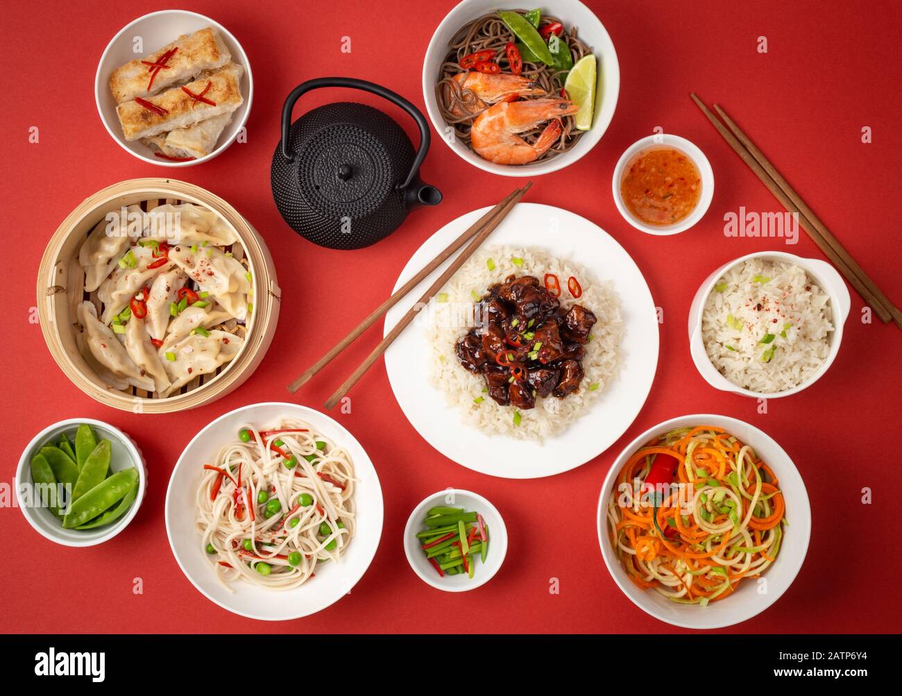 Assorted Chinese dishes Stock Photo - Alamy