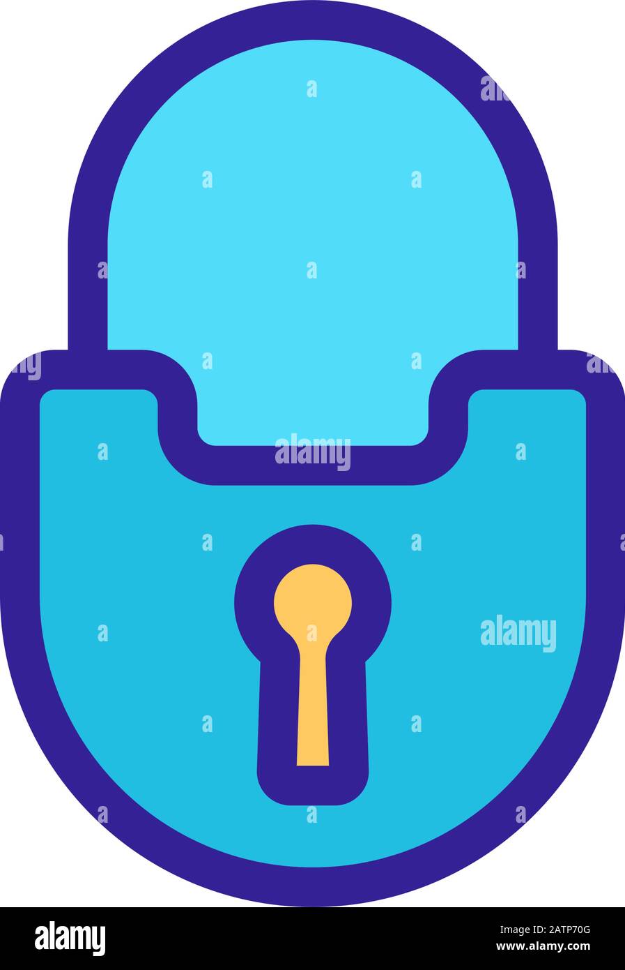 Door lock icon vector. Isolated contour symbol illustration Stock Vector Image & Art - Alamy