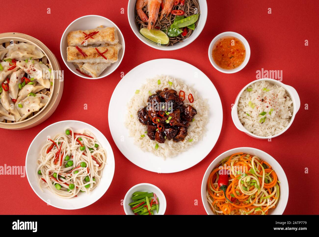 Assorted Chinese dishes Stock Photo - Alamy