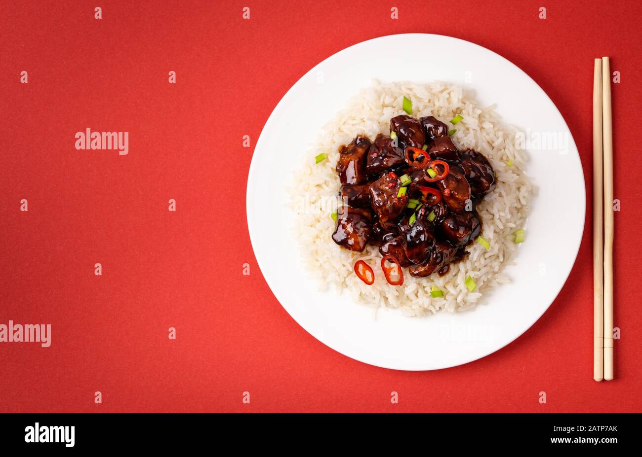 Traditional Chinese sweet and sour meat Stock Photo - Alamy