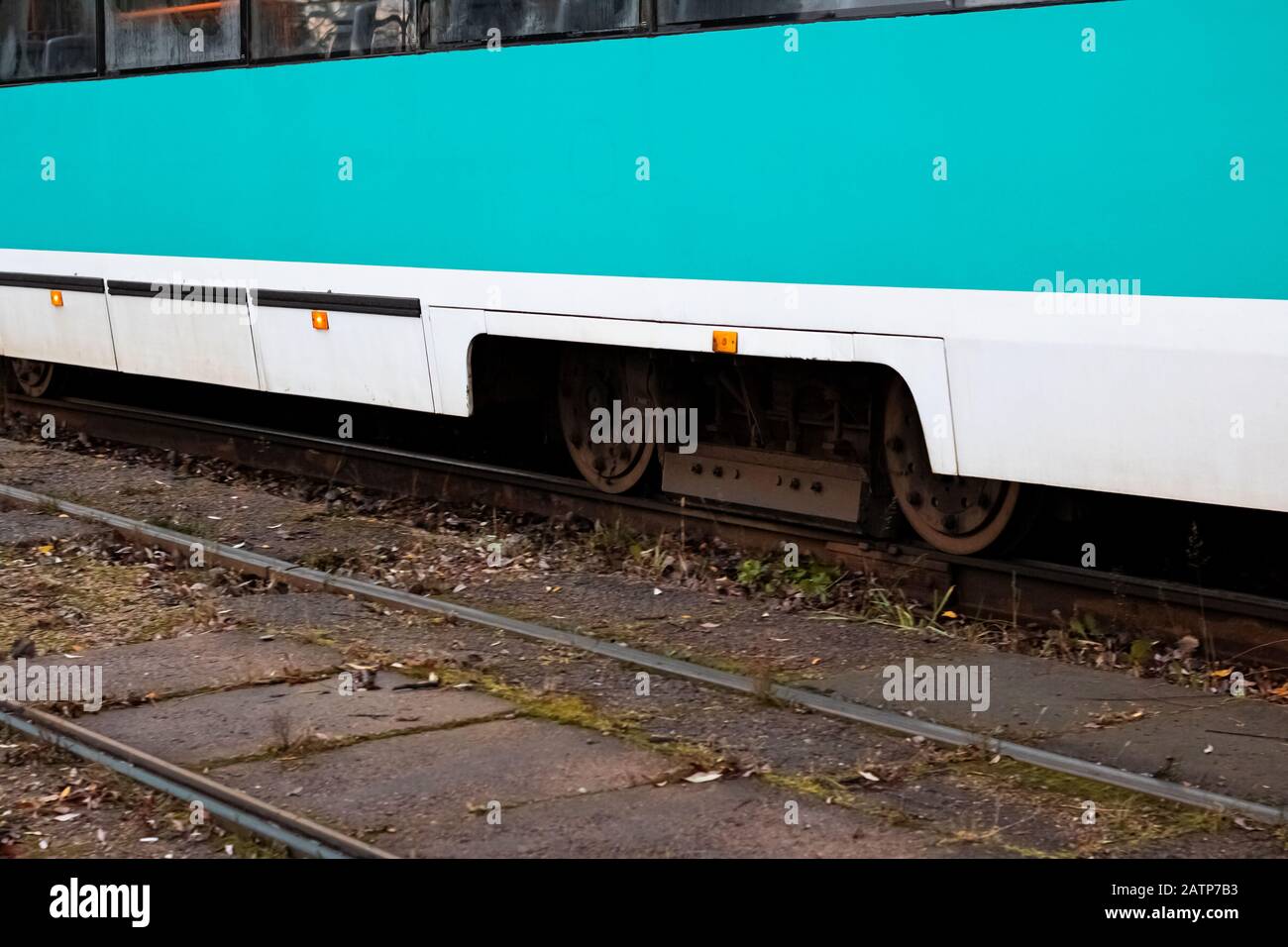 Tram wheels close up and tram rails Stock Photo - Alamy
