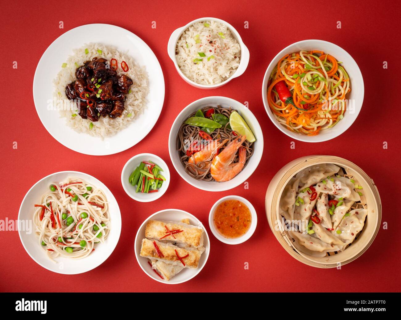 Assorted Chinese dishes Stock Photo - Alamy