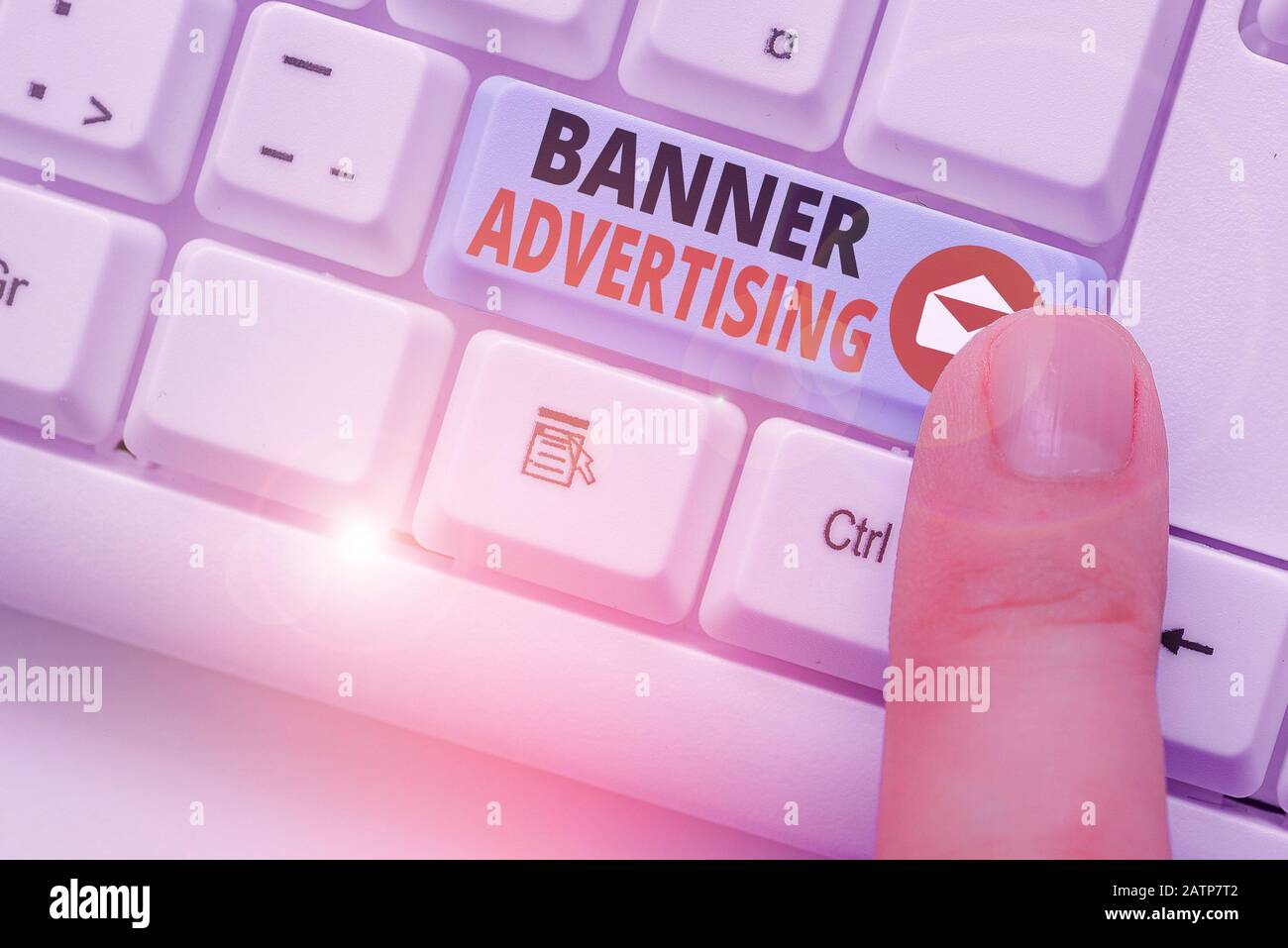 Writing note showing Banner Advertising. Business concept for ...