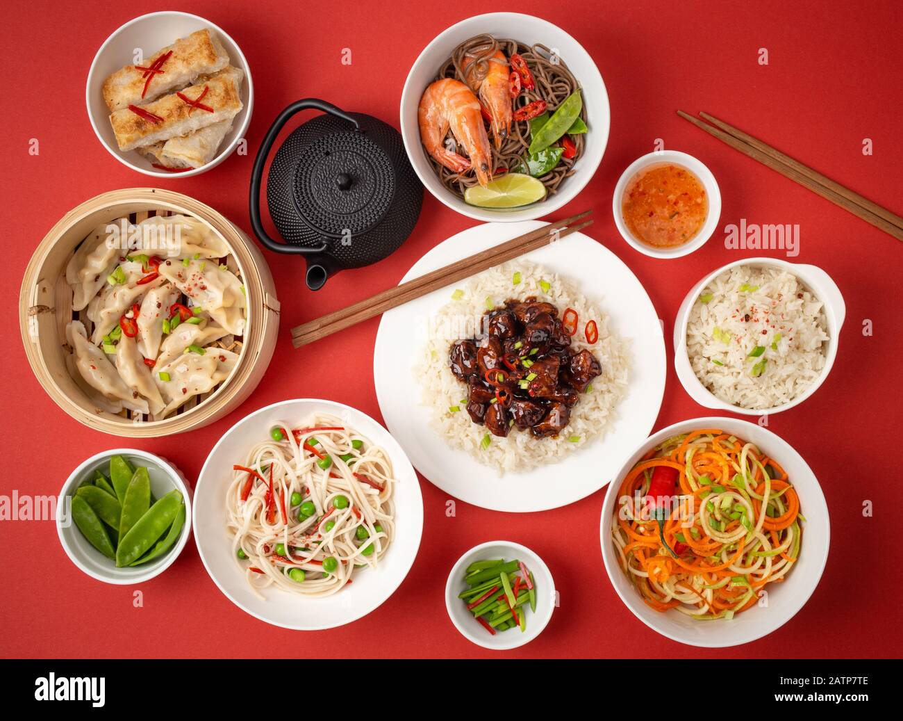 Assorted Chinese dishes Stock Photo - Alamy