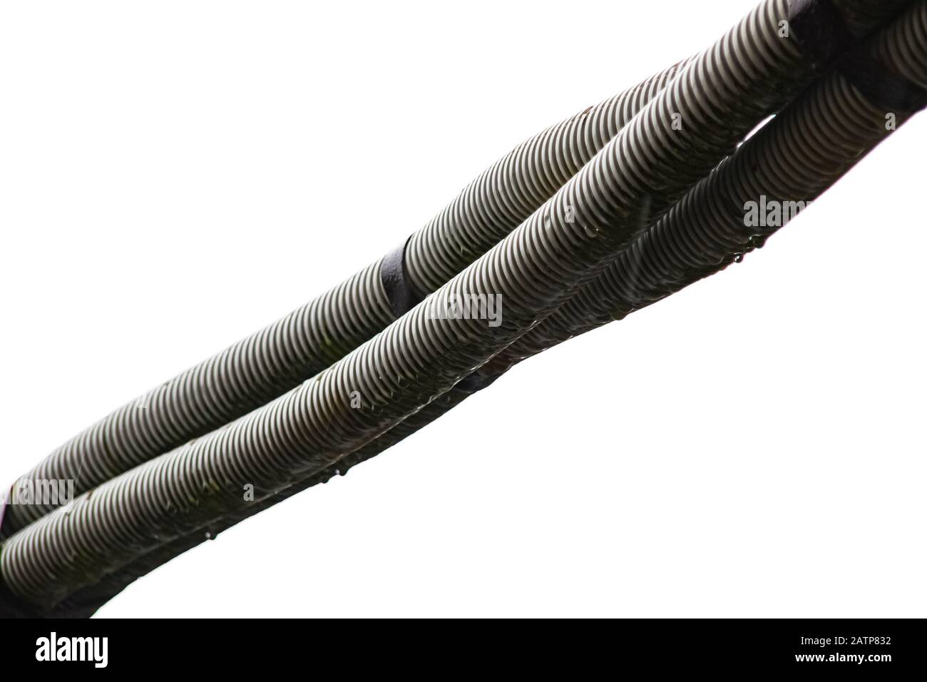 Thick wires, isolated on a white background Stock Photo - Alamy