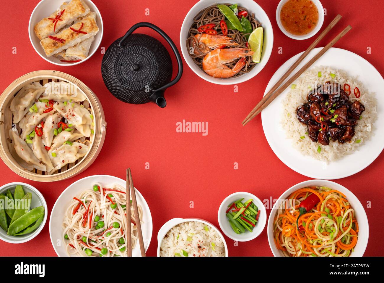 Assorted Chinese dishes Stock Photo - Alamy