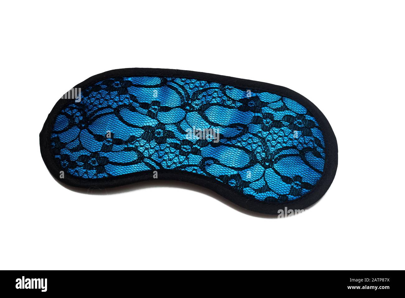 Blue blindfold for sleeping, isolated on white background Stock Photo ...