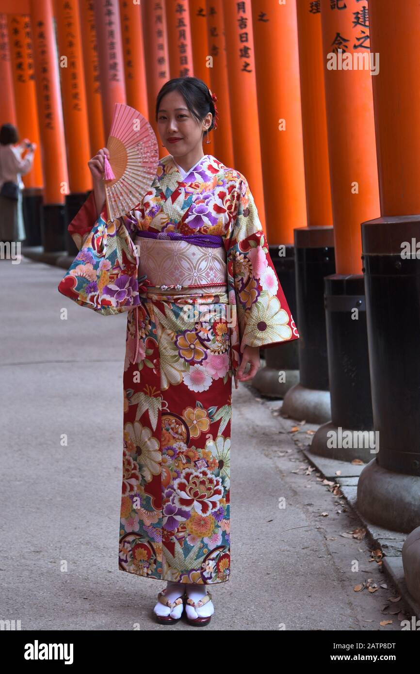 japanese woman in typical clothes visit Kofukuji Temple Stock Photo - Alamy