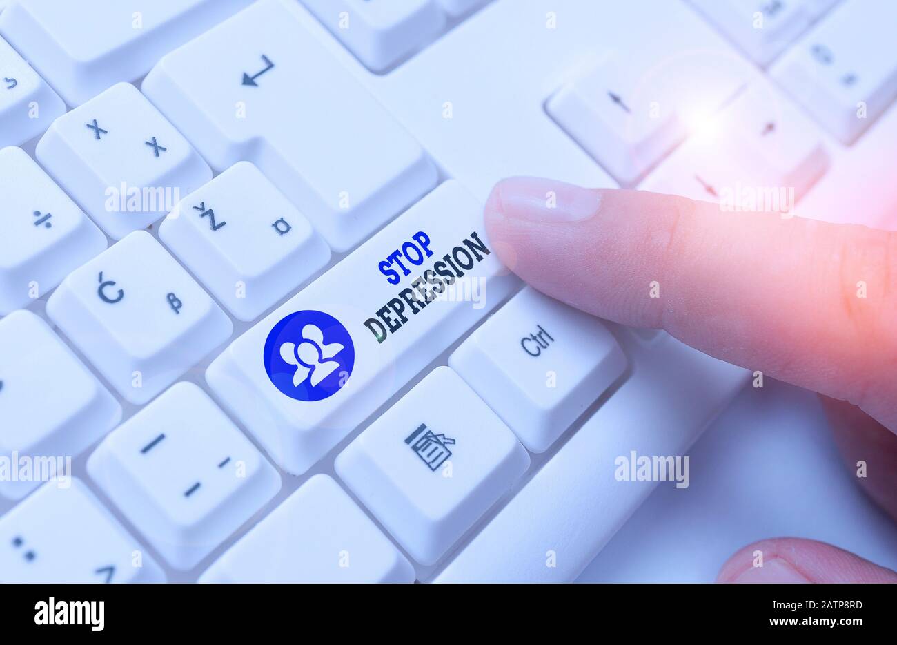 Conceptual hand writing showing Stop Depression. Concept meaning end ...