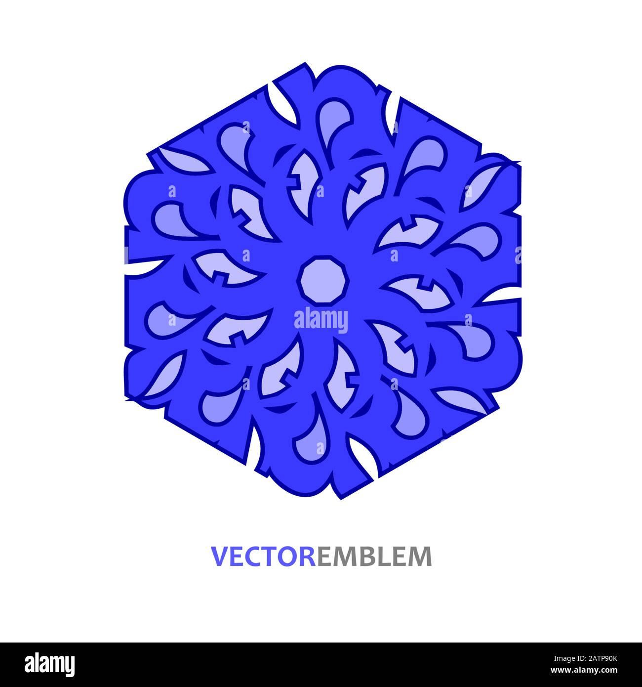 Abstract hexagon emblem Stock Vector Image & Art - Alamy