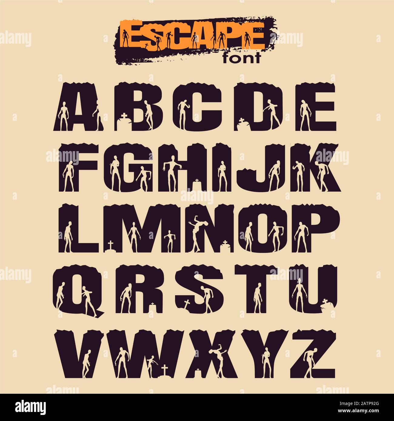 Decorative alphabet vector font Stock Vector Image & Art - Alamy