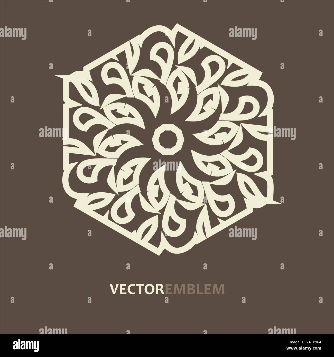 Abstract hexagon emblem Stock Vector Image & Art - Alamy