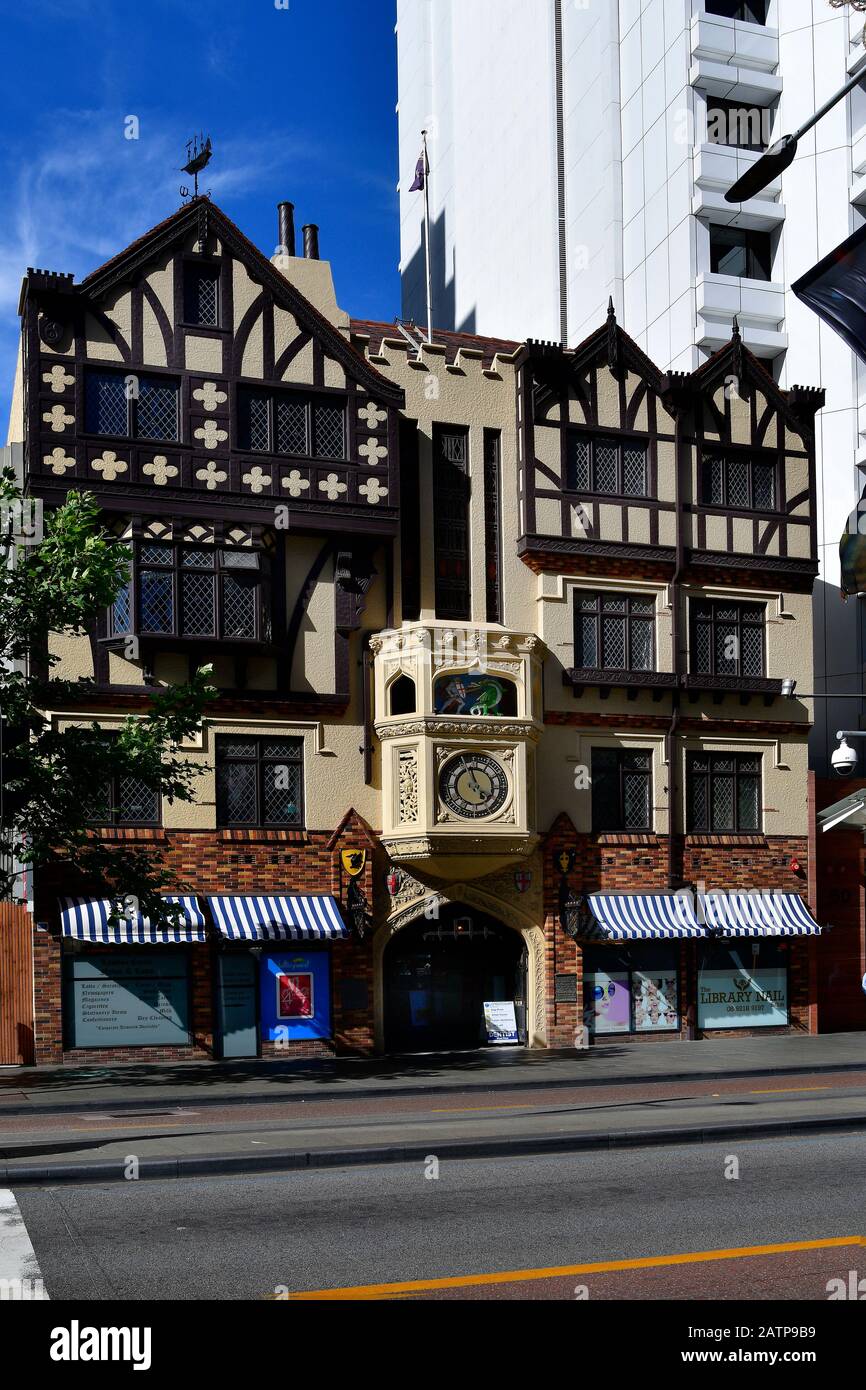 Perth, WA, Australia - November 29, 2017: London Court building, a ...