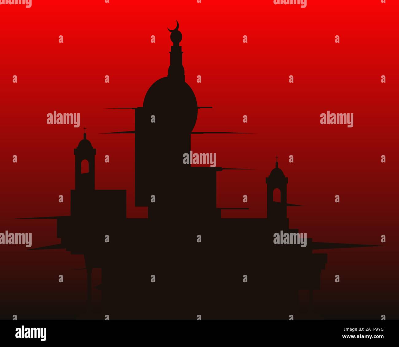 Abstract temple silhouette Stock Vector Image & Art - Alamy