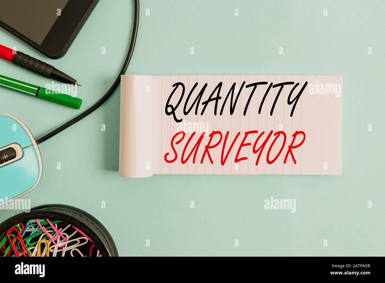 Conceptual hand writing showing Quantity Surveyor. Concept meaning ...