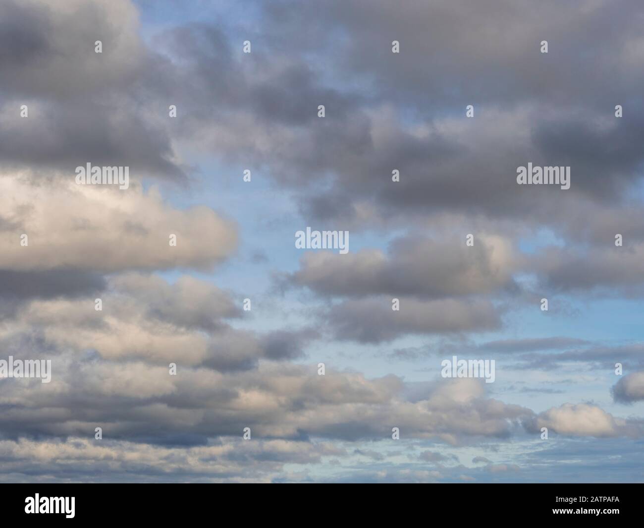 Cloudy sky, clouds in the blue sky, Bavaria, Germany, Europe Stock ...