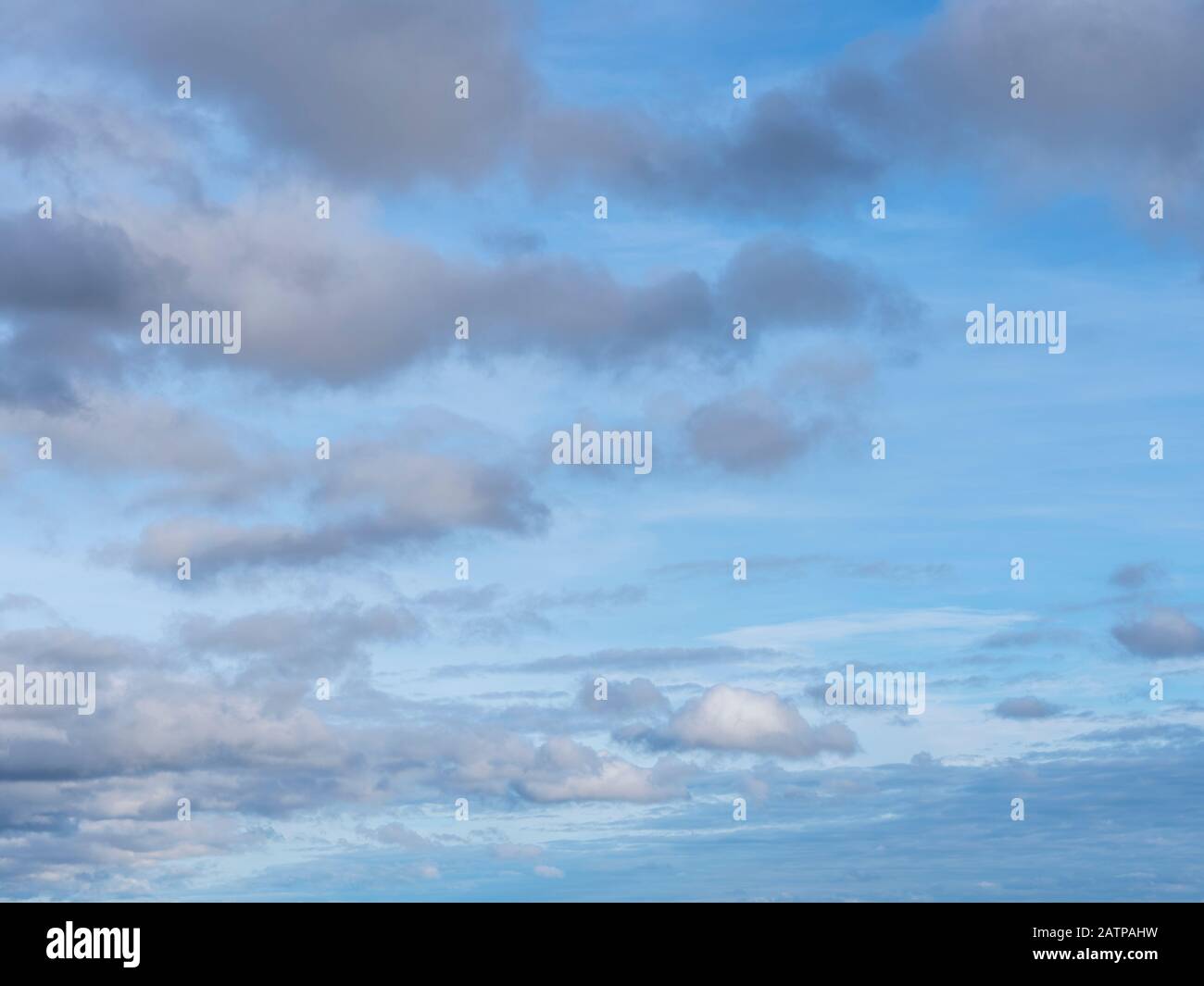 Cloudy sky, clouds in the blue sky, Bavaria, Germany, Europe Stock ...