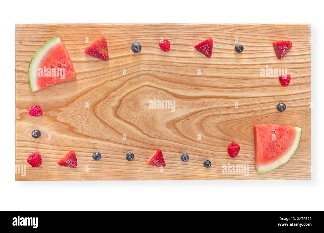 Wooden board variety fruits Cut Out Stock Images & Pictures - Alamy