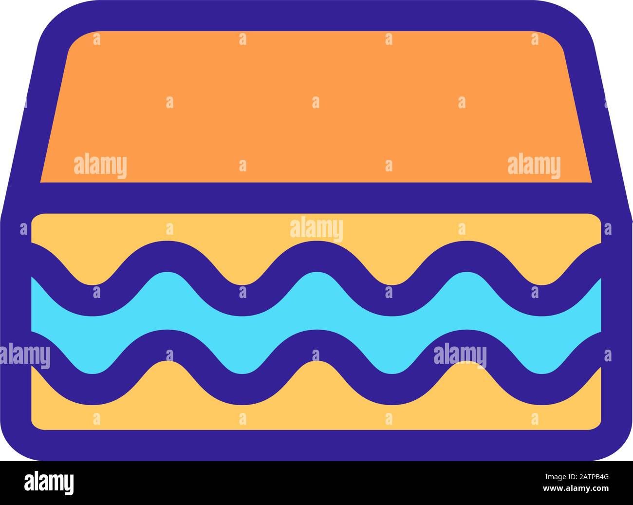 mattress icon vector. Isolated contour symbol illustration Stock Vector ...