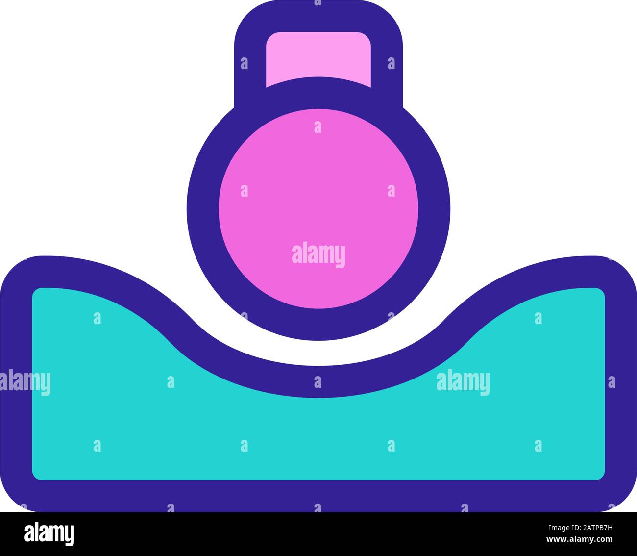 Elastic material icon vector. Isolated contour symbol illustration ...