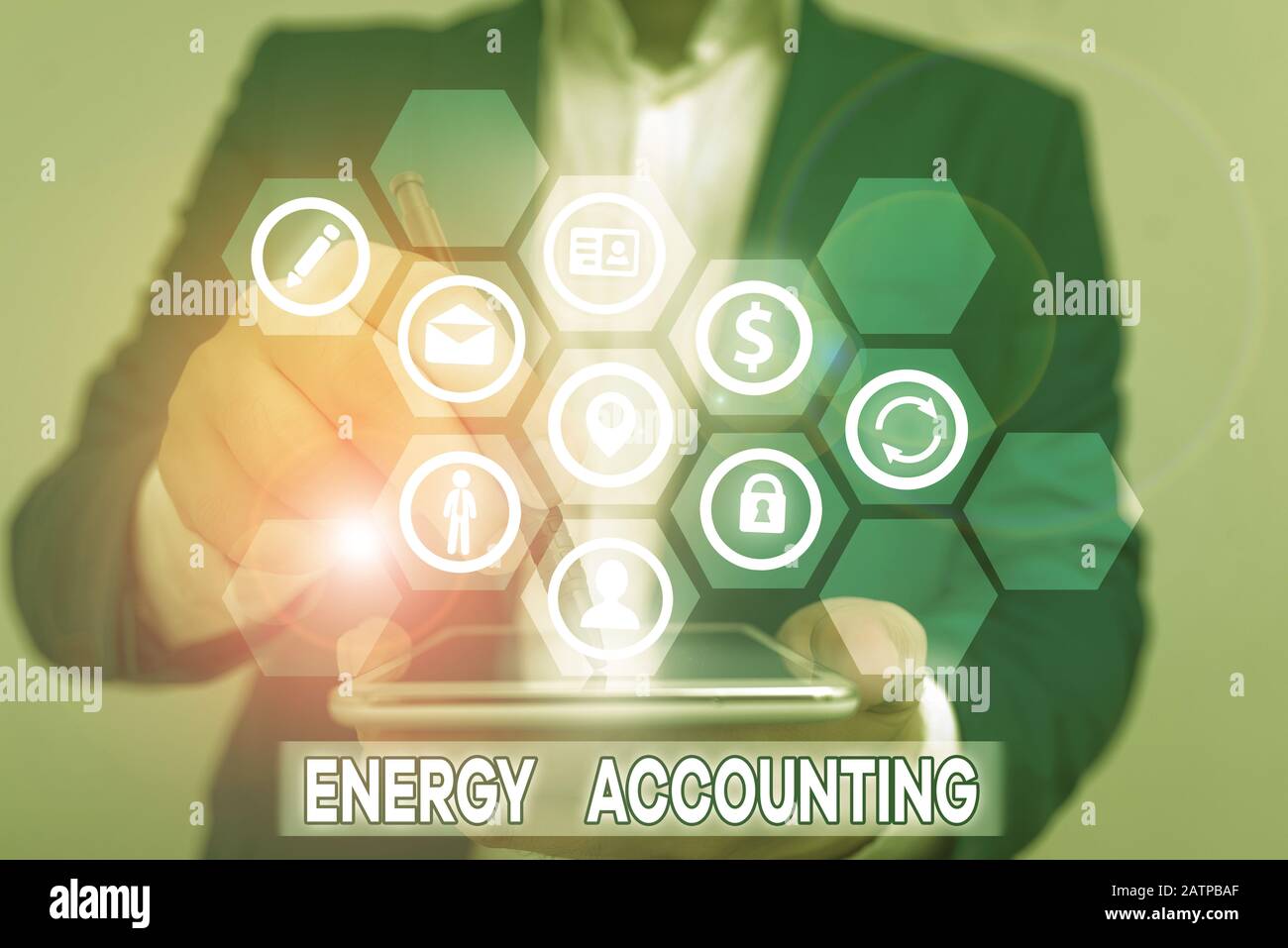 Conceptual hand writing showing Energy Accounting. Concept meaning ...