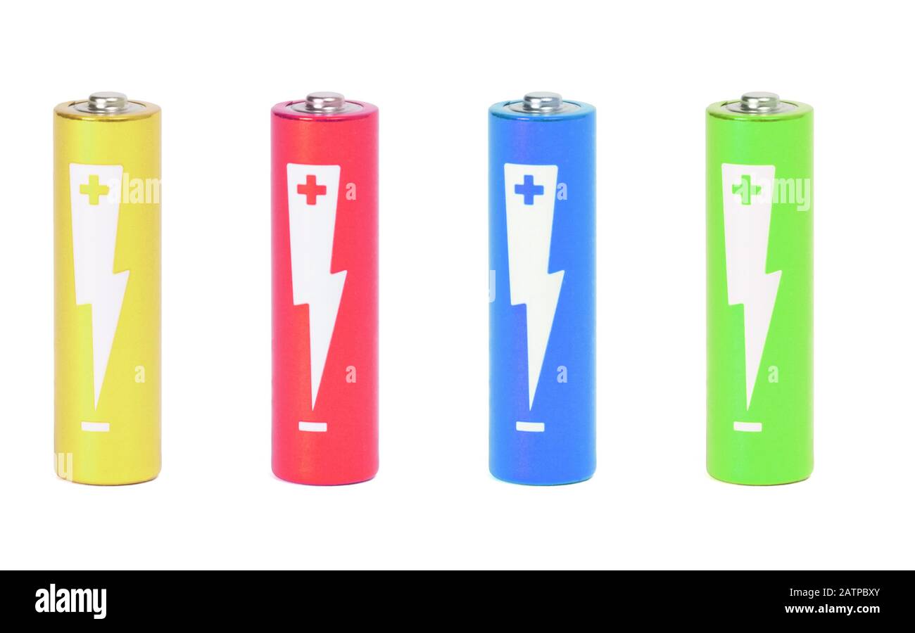 Red green aa batteries hi-res stock photography and images - Alamy