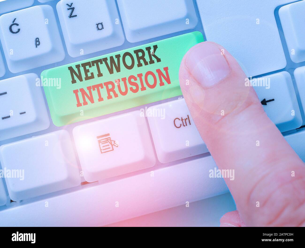 Conceptual hand writing showing Network Intrusion. Concept meaning ...