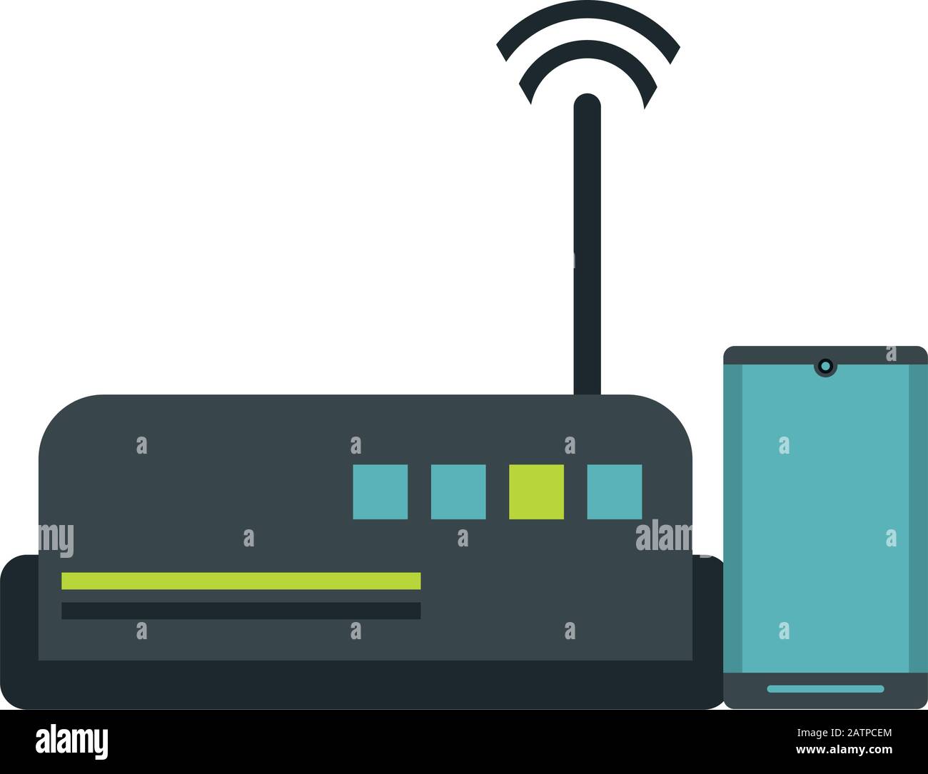 smartphone with router devices technology Stock Vector Image & Art - Alamy