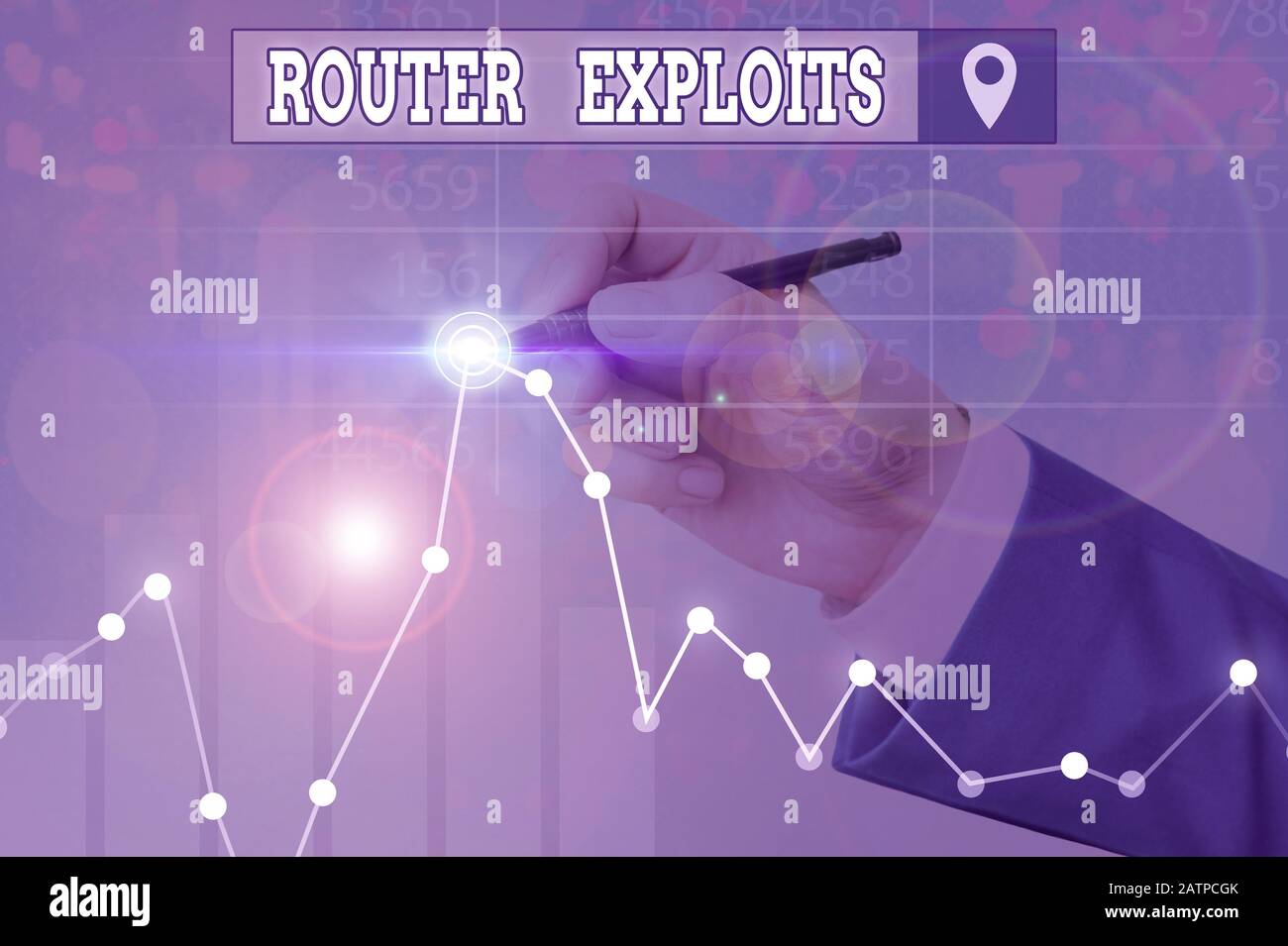 Writing Note Showing Router Exploits Business Concept For Takes Advantage Of A Security Flaw In
