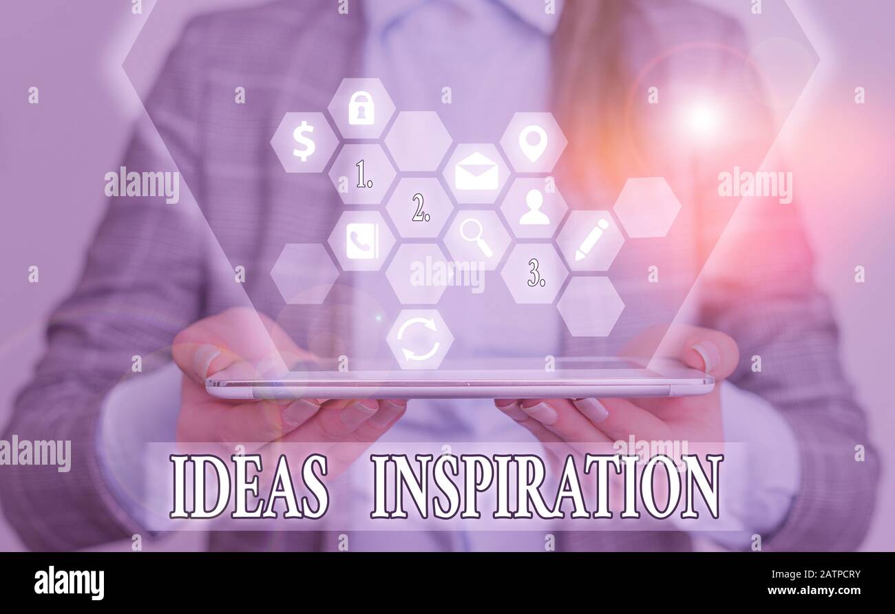 Conceptual hand writing showing Ideas Inspiration. Concept meaning ...