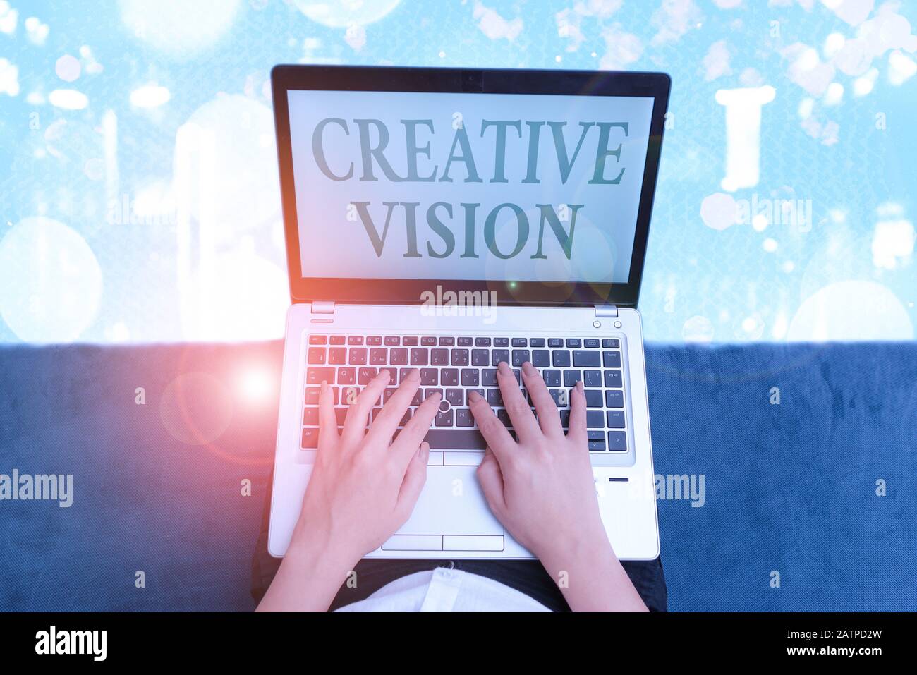 Writing note showing Creative Vision. Business concept for process of ...