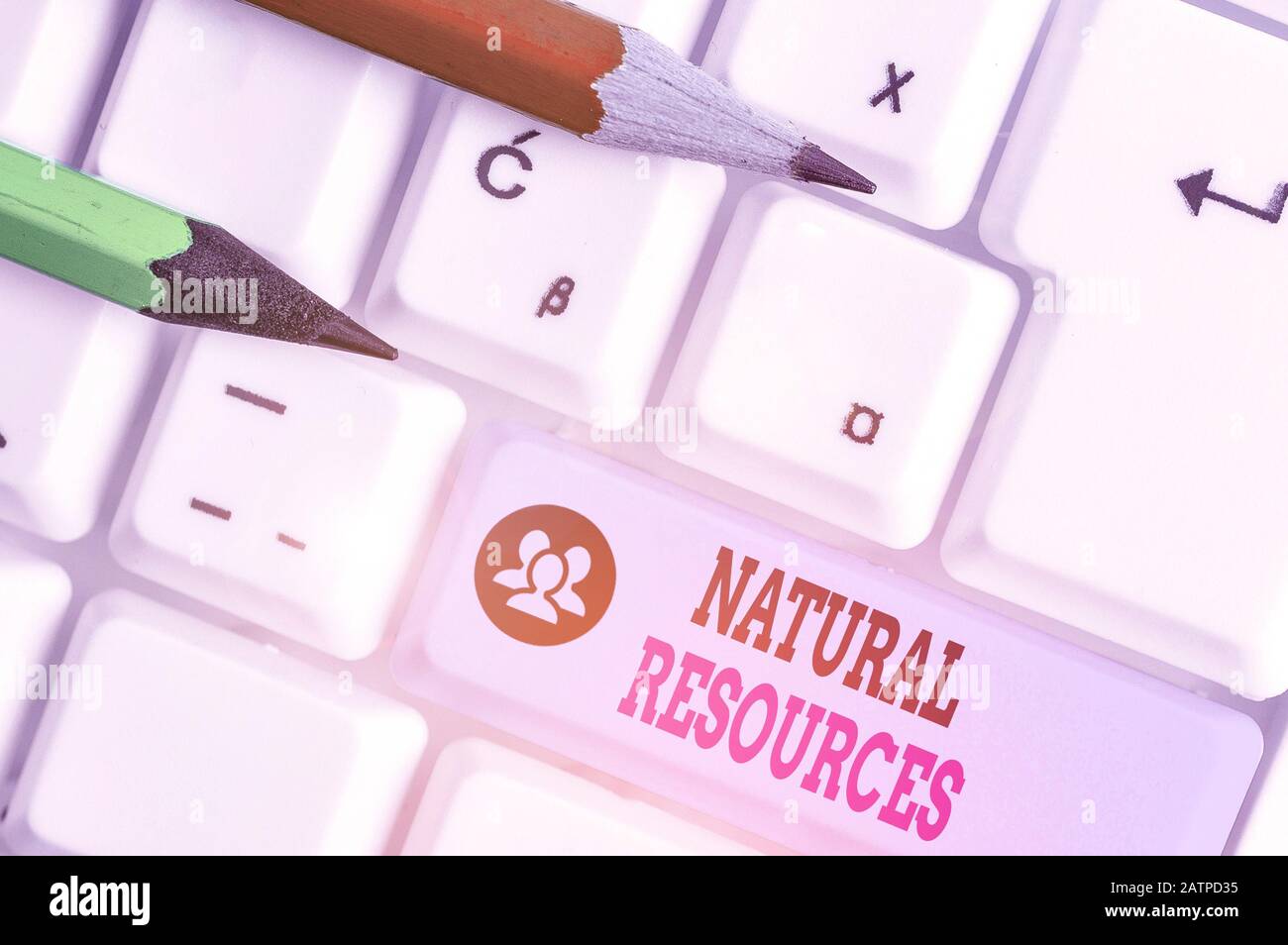 Writing note showing Natural Resources. Business concept for materials ...