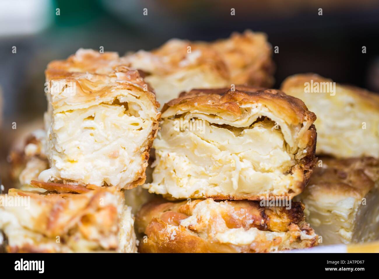 Street food - Fresh patties on the food market Stock Photo - Alamy