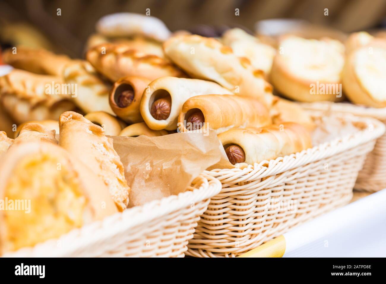 Sausage roll and in bakery shop hi-res stock photography and images - Alamy