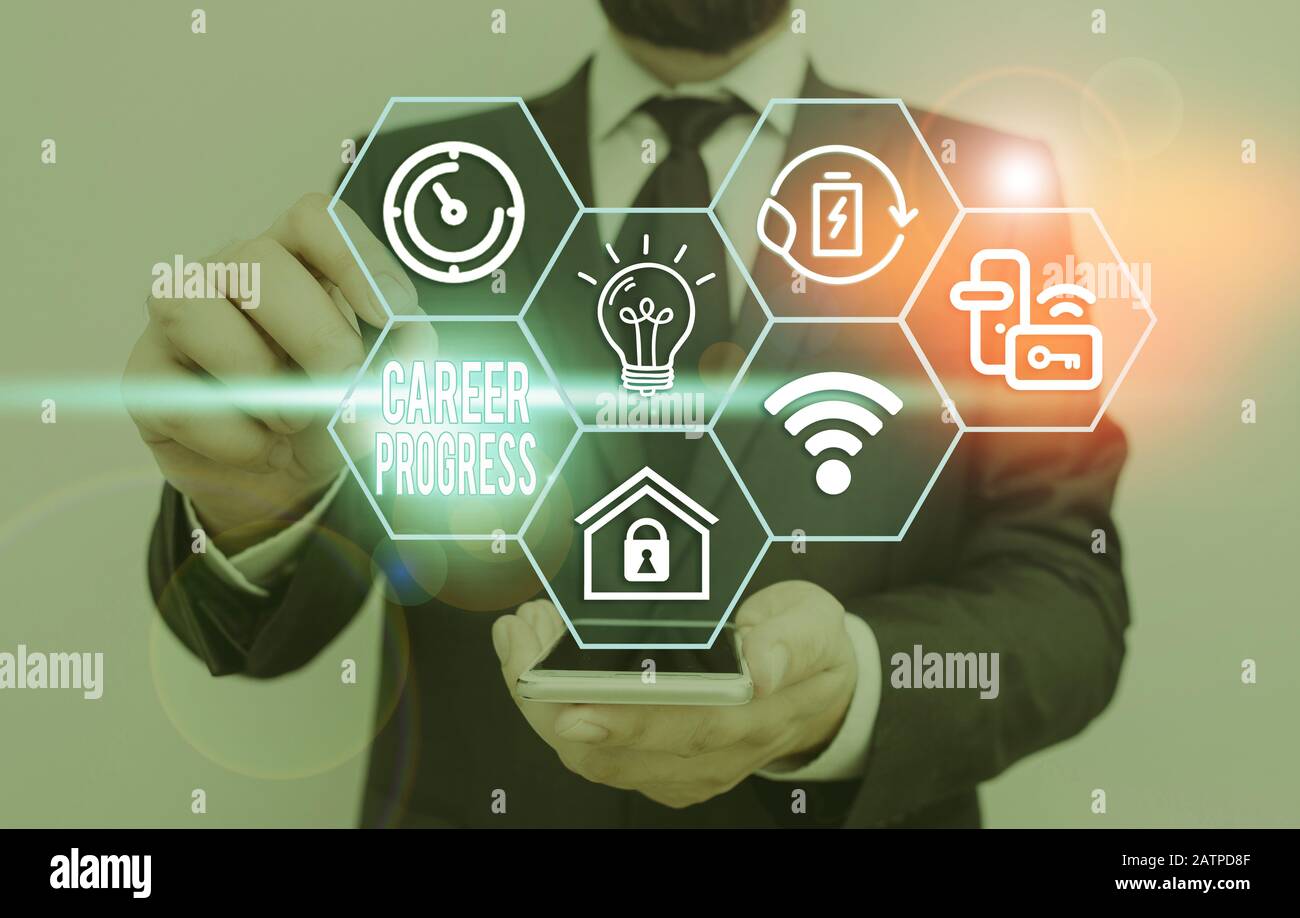 Handwriting text Career Progress. Conceptual photo positions an ...