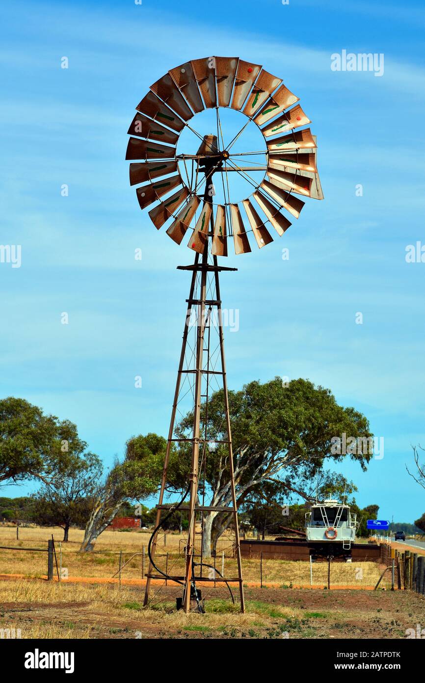 Australia, wind wheel on Brand highway Stock Photo - Alamy
