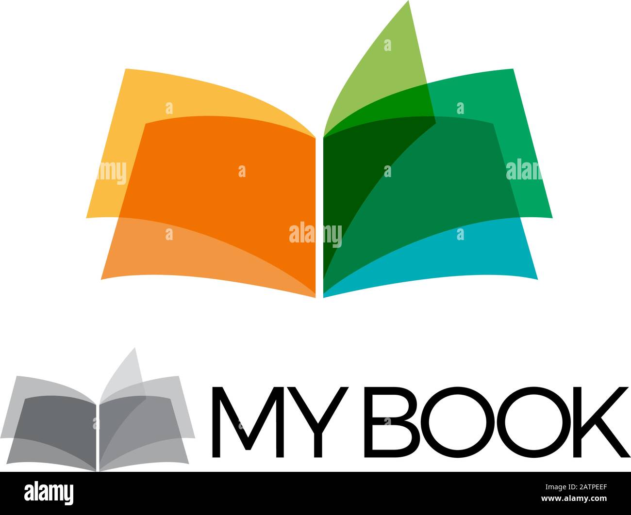 Vector book and writer. Simple abstract shapes Stock Vector Image & Art ...