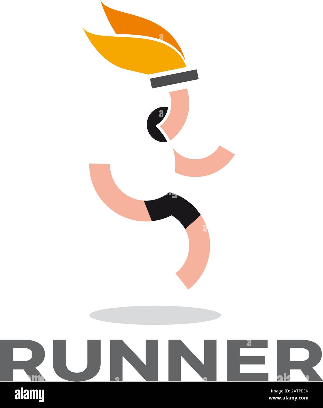 Runner torch Stock Vector Images - Alamy