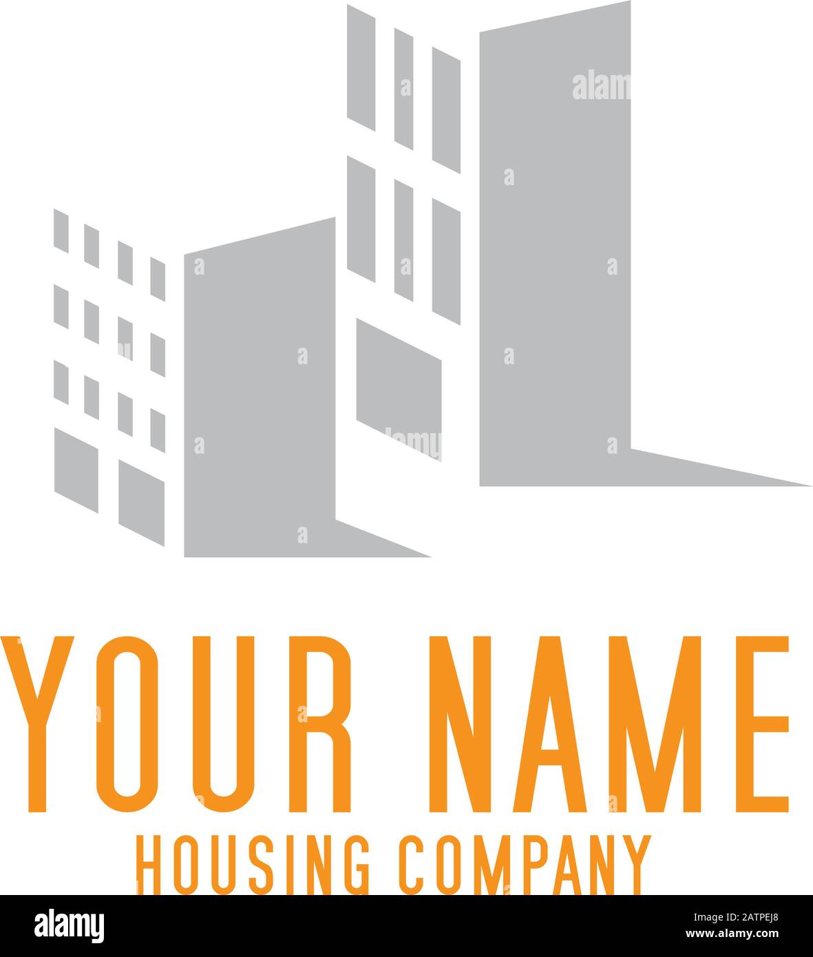 Simple residential district, buildings in district. Vector sign Stock ...