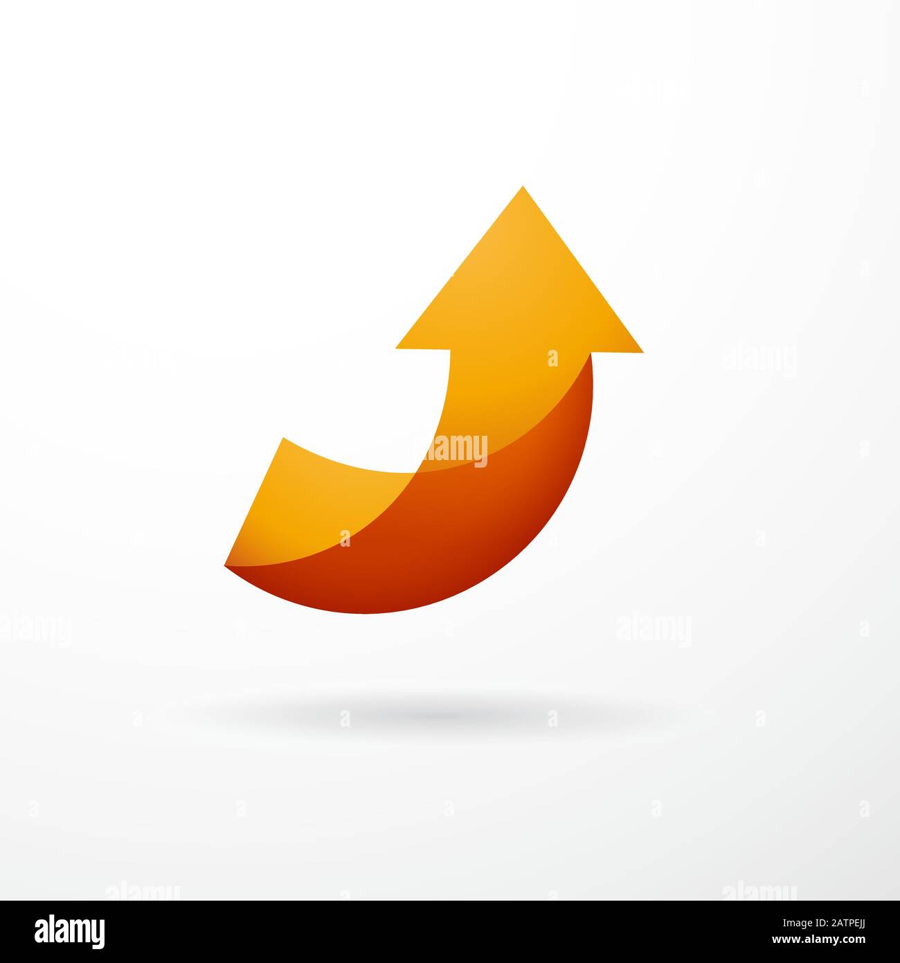 Vector sign orange arrow up, abstract shape Stock Vector Image & Art ...