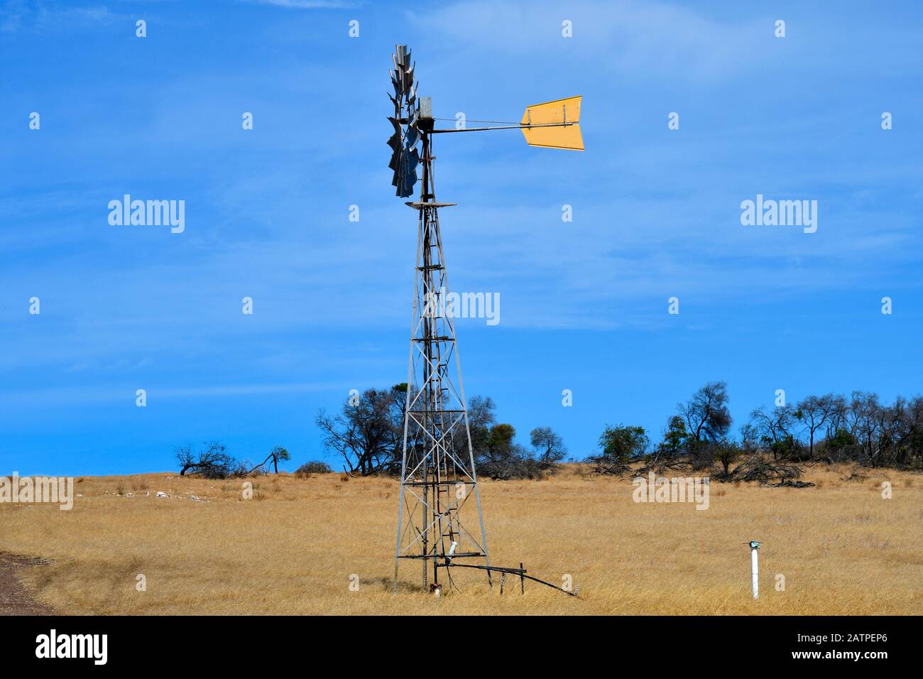 Australia, WA, wind wheel in rural landscape Stock Photo - Alamy