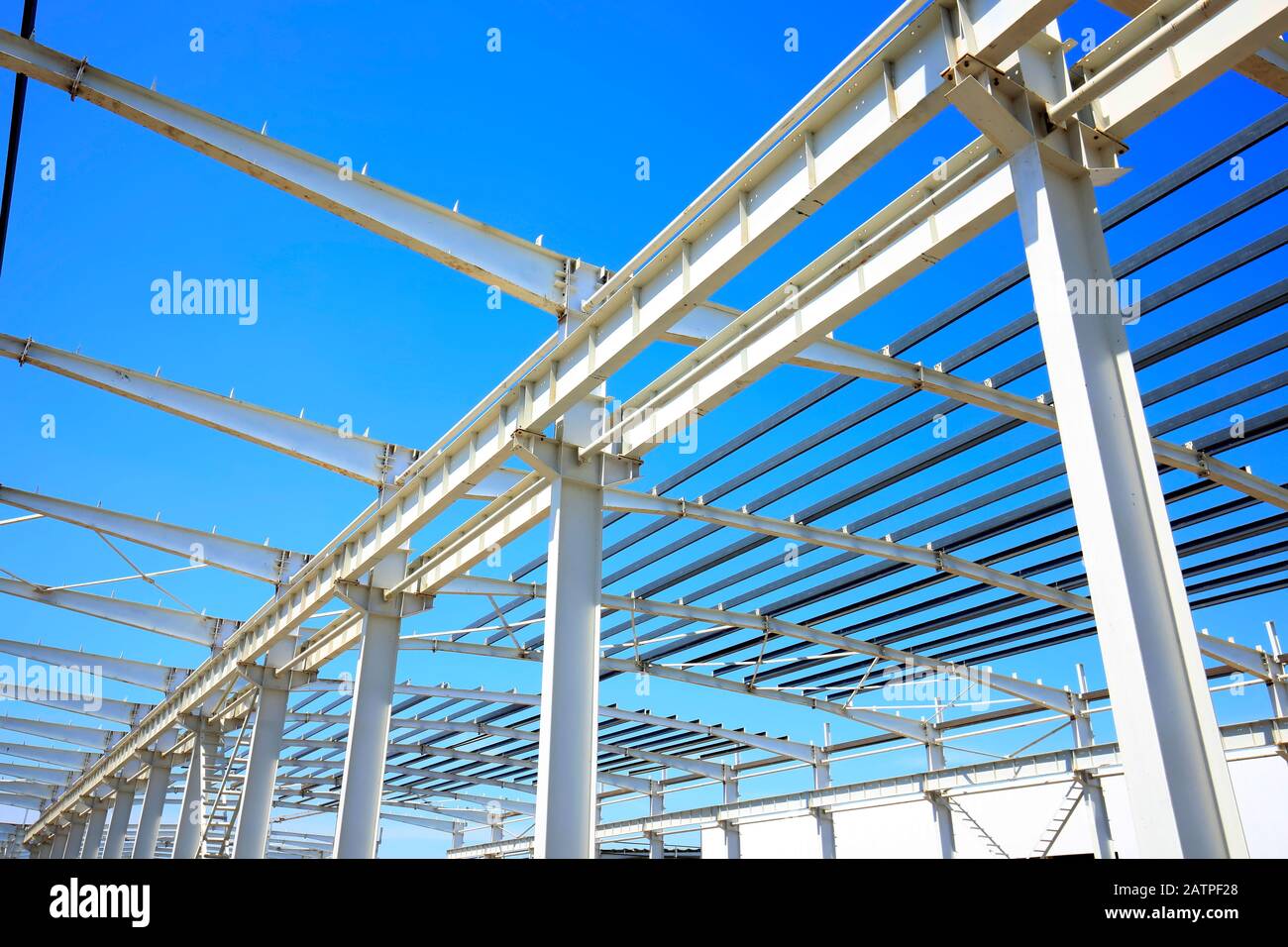 The construction of steel structure Stock Photo - Alamy