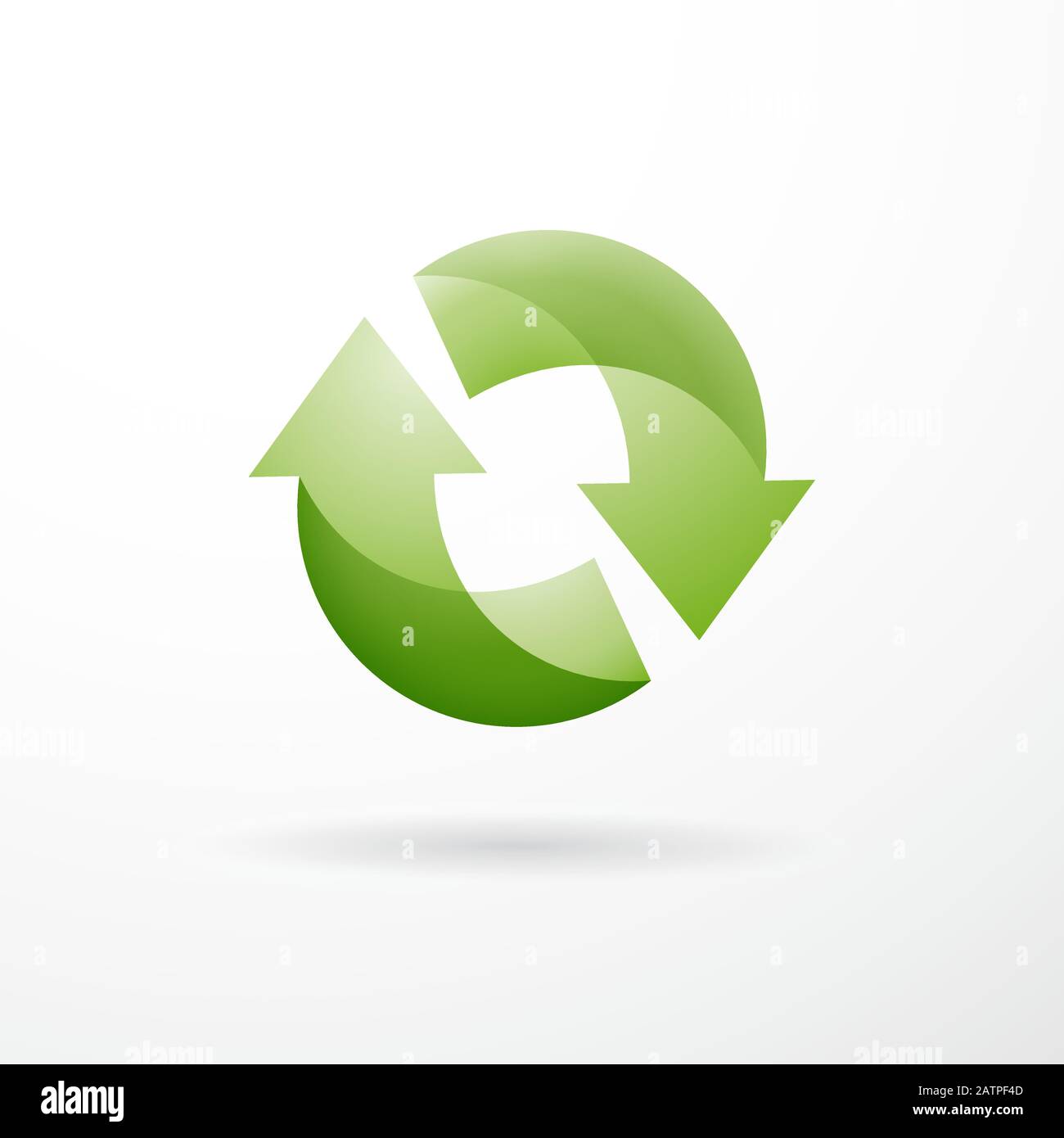 Vector sign green recycling with arrows Stock Vector Image & Art - Alamy
