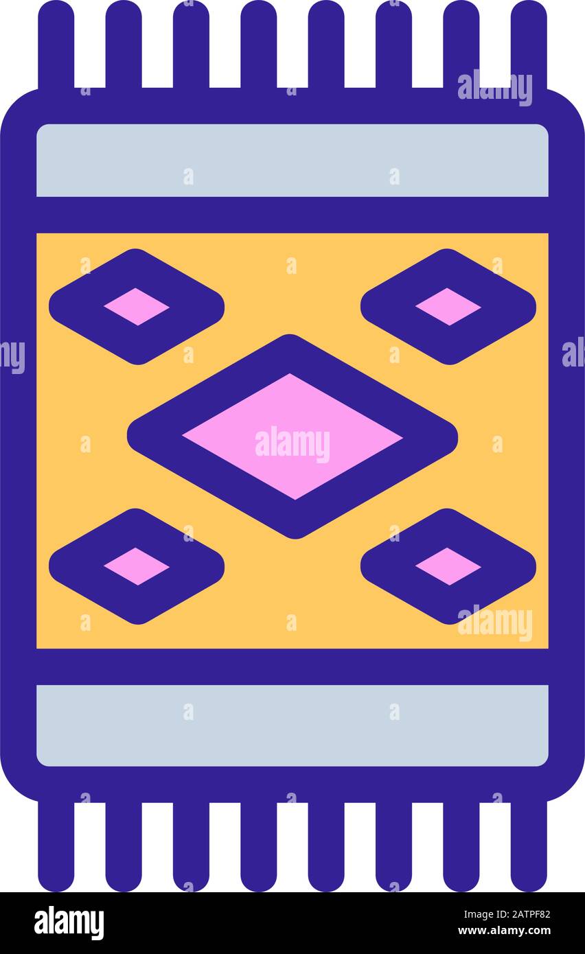 Home carpet icon vector. Isolated contour symbol illustration Stock ...