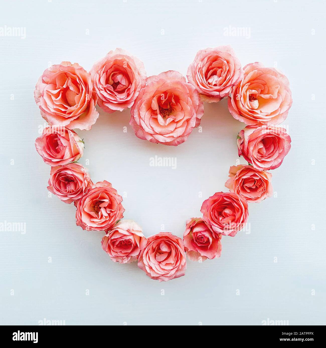 Pink Roses Heart Frame