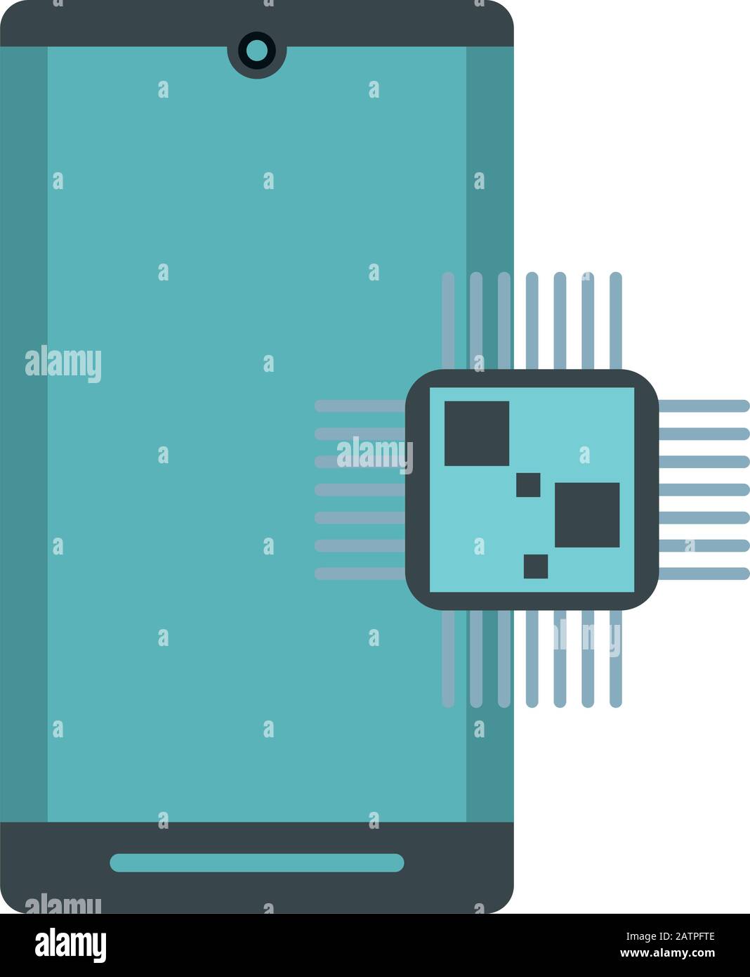 smartphone with processor devices technology Stock Vector Image & Art ...