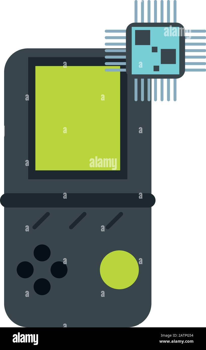 processor chip with video game devices technology Stock Vector Image ...
