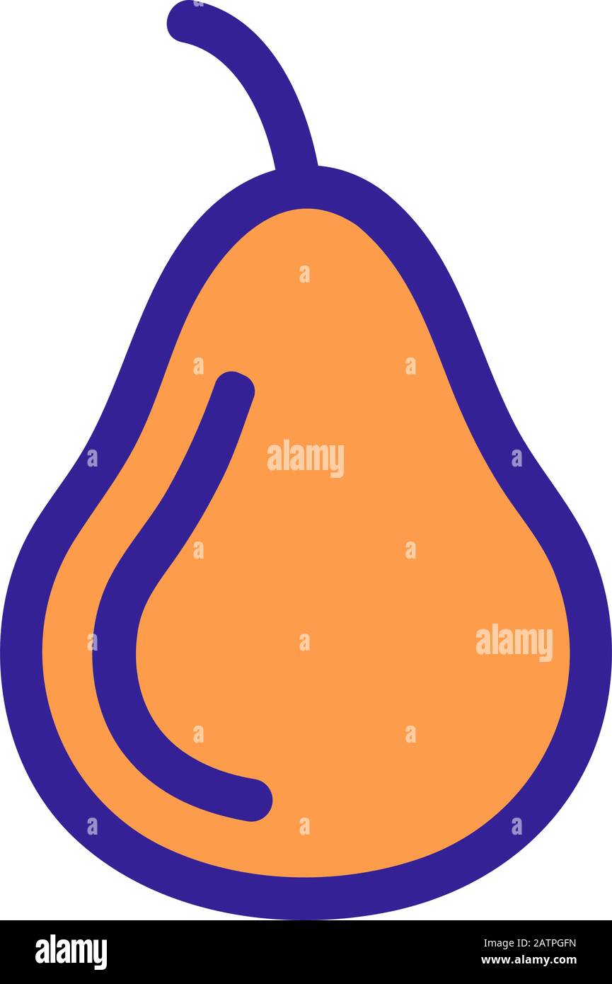 pear icon vector. Isolated contour symbol illustration Stock Vector ...