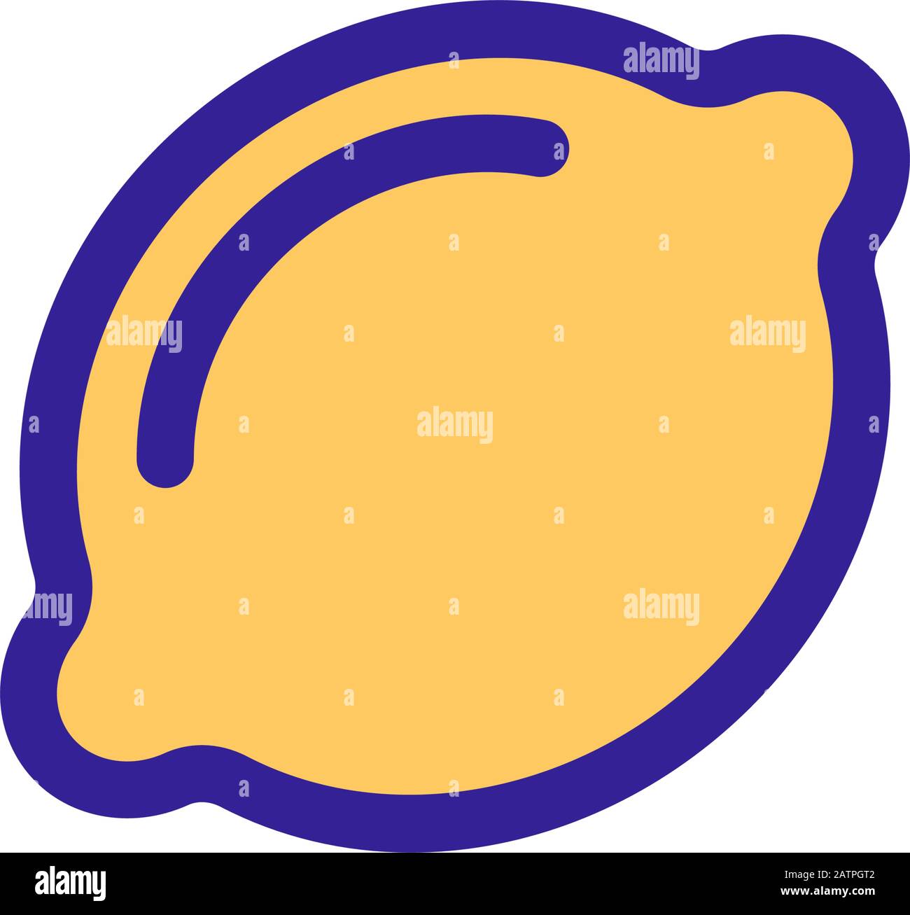 lemon icon vector. Isolated contour symbol illustration Stock Vector ...