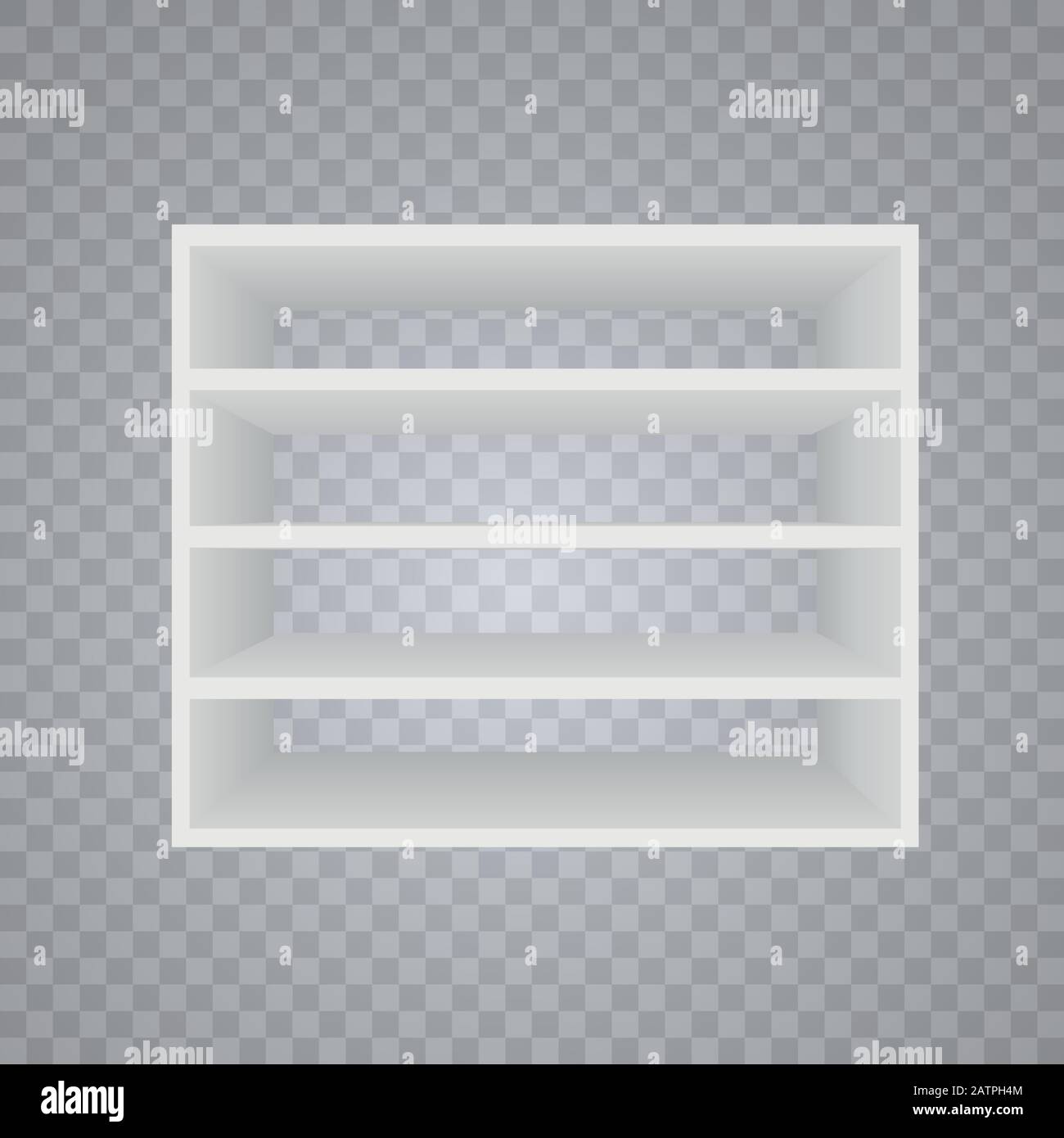 Vector Empty Wooden Shelves Isolated on Wall Background. Shelf for ...